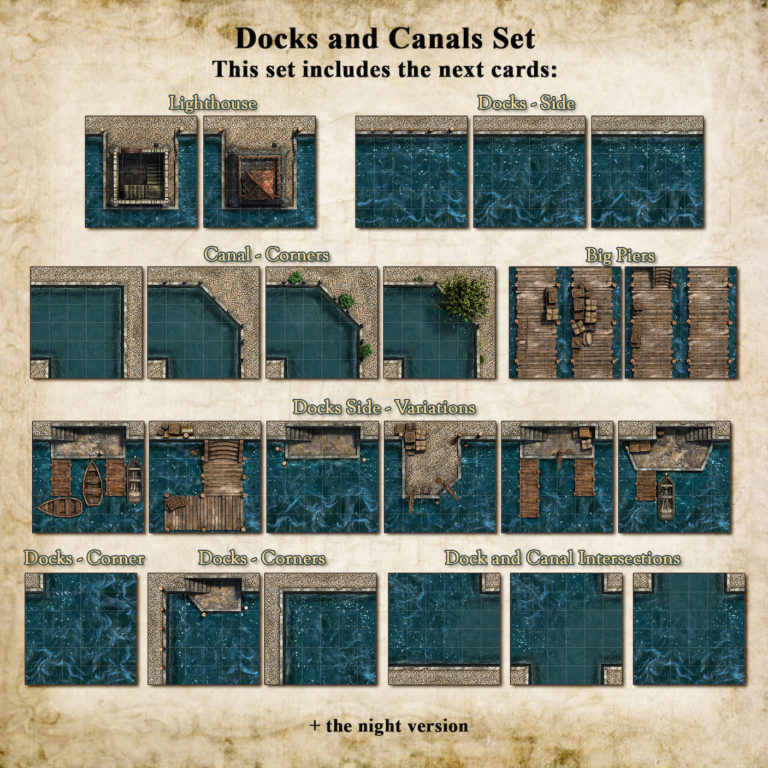 Medieval Fantasy Docks & Canals – MapForge