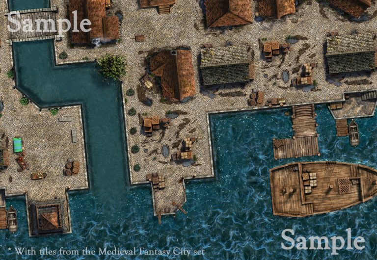 Medieval Fantasy Docks & Canals – MapForge