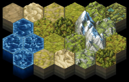 Painted 2D Terrain Hex Tiles, High-Res – MapForge