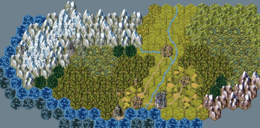 Painted 2D Terrain Hex Tiles, High-Res – MapForge