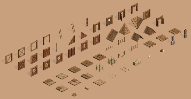 “Isometric Farm & Exteriors” Add-On Preview – MapForge