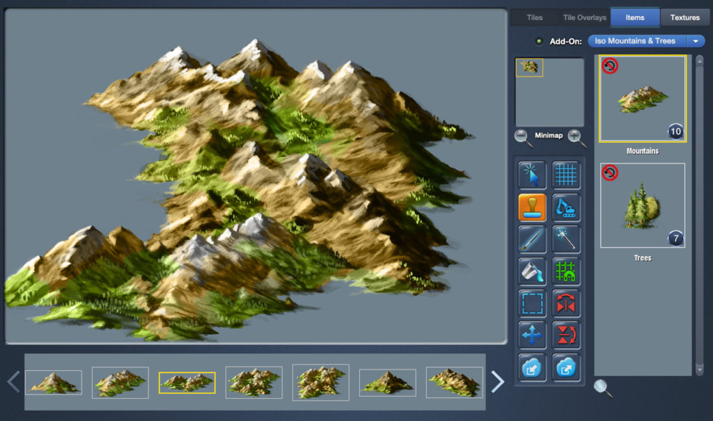 Isometric Mountains & Trees – MapForge