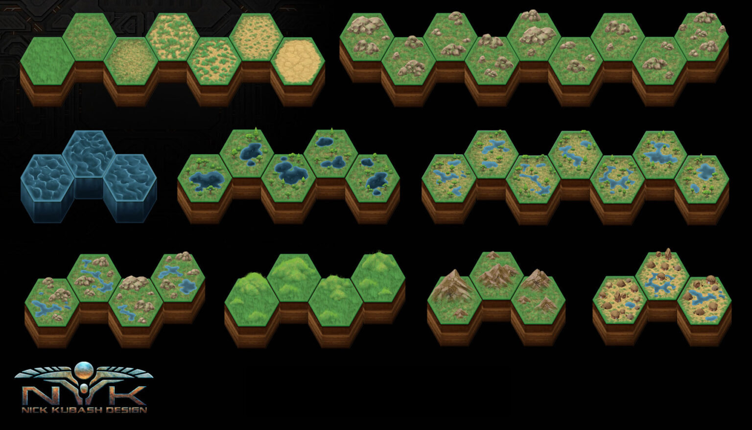 Grassland Hex Tiles – MapForge