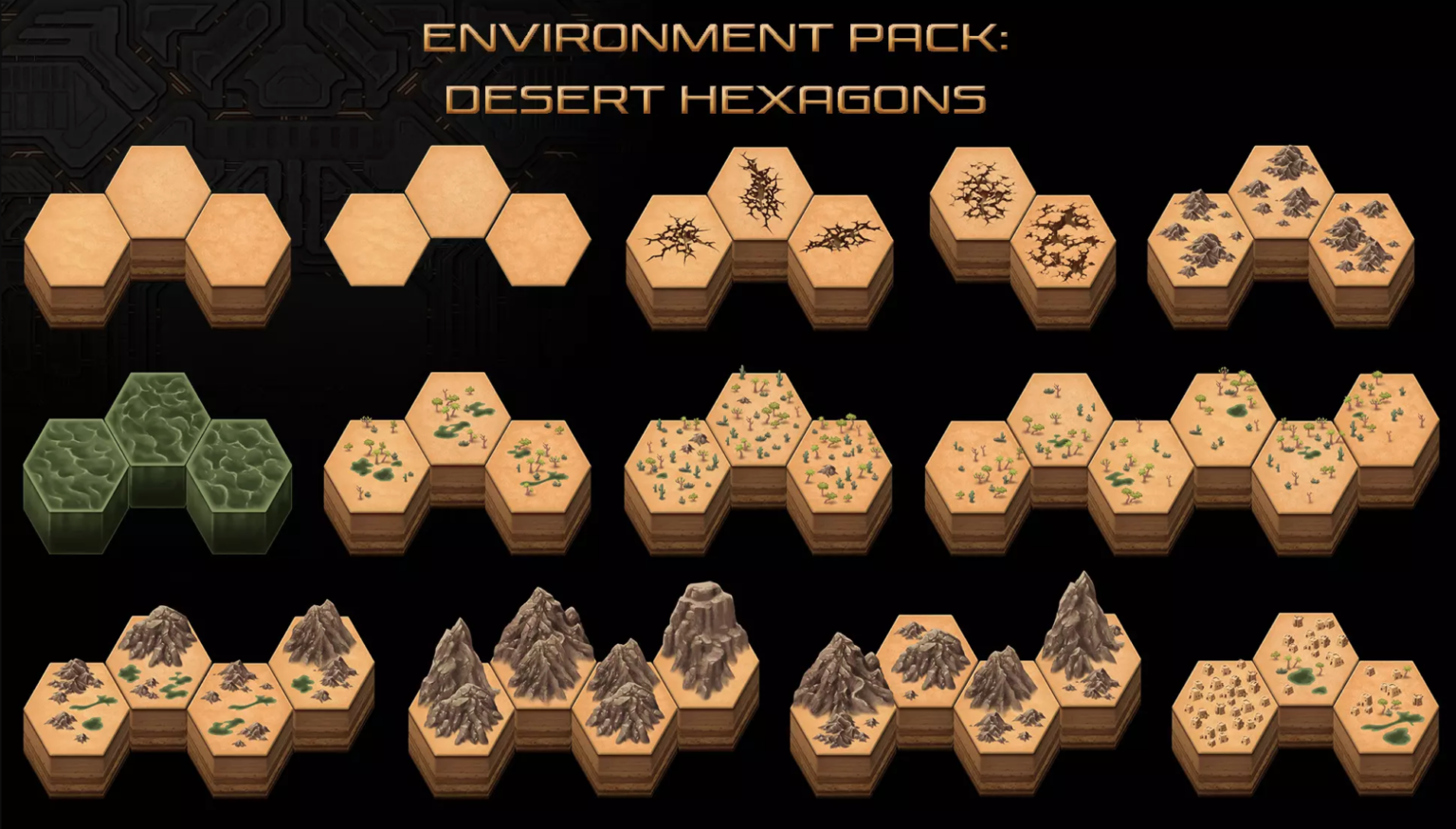 Desert Hex Tiles – MapForge