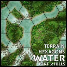 Terrain Hexagons – Water (Hills) – MapForge