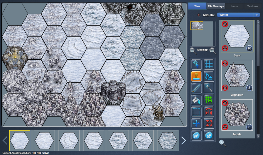 Terrain Hexagons – Winter – MapForge