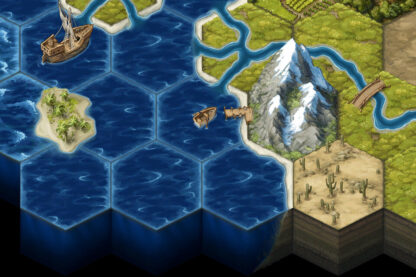 Hex Rivers, Coasts & Seas, High-Res – MapForge